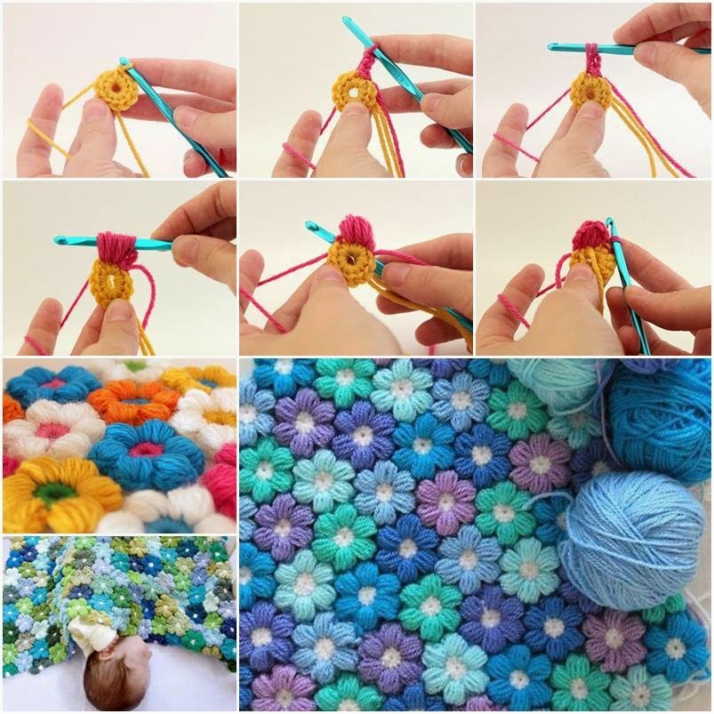 Comment réaliser une jolie fleur à 6 pétales en crochet - C'est fait ...