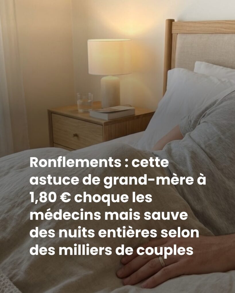 Ronflements : l’astuce de grand-mère à 1,80 € qui sauve les nuits de ...